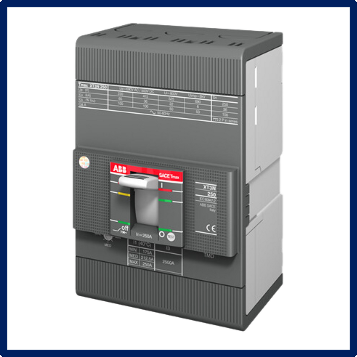ABB SACE Tmax - Circuit Breaker | XT3N 250 TMD 250-2500 3P | New | In — cnctoolsllc